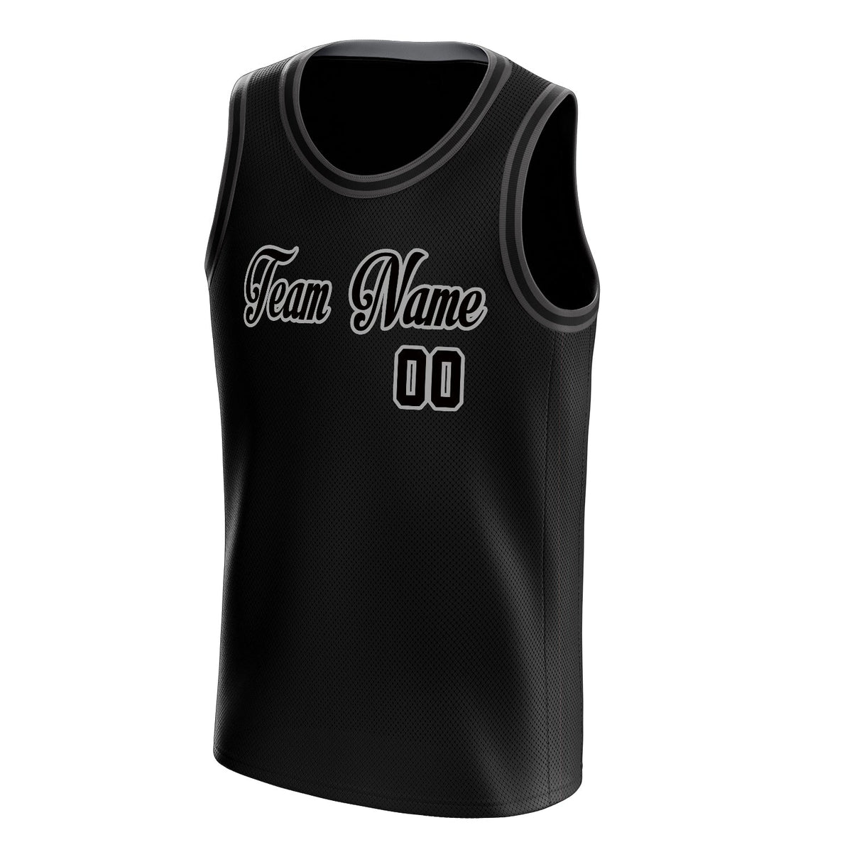 Custom Black Gray Solid-Color Basketball Jersey – Customyouridea