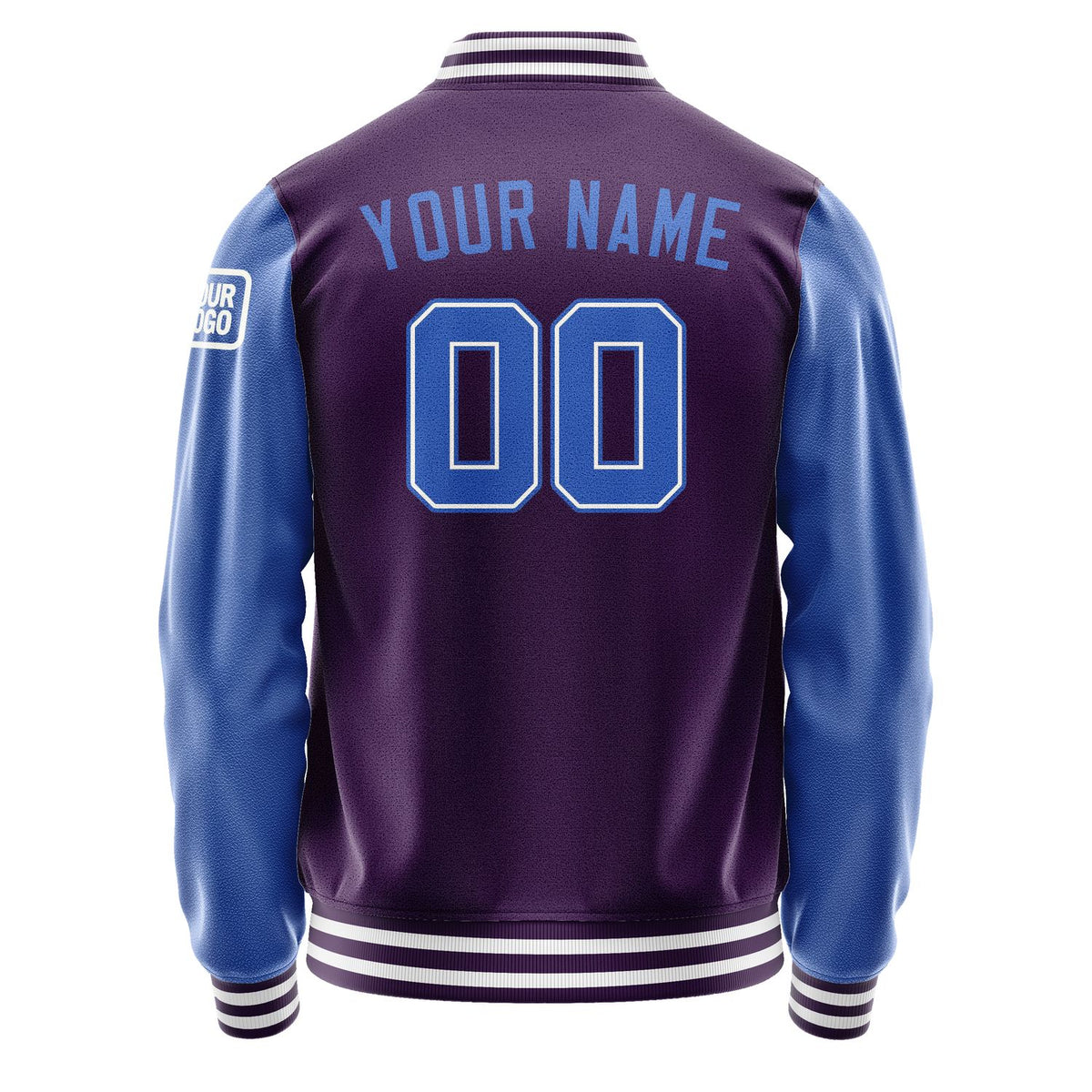 Custom Purple Sky Blue Jacket – Customyouridea